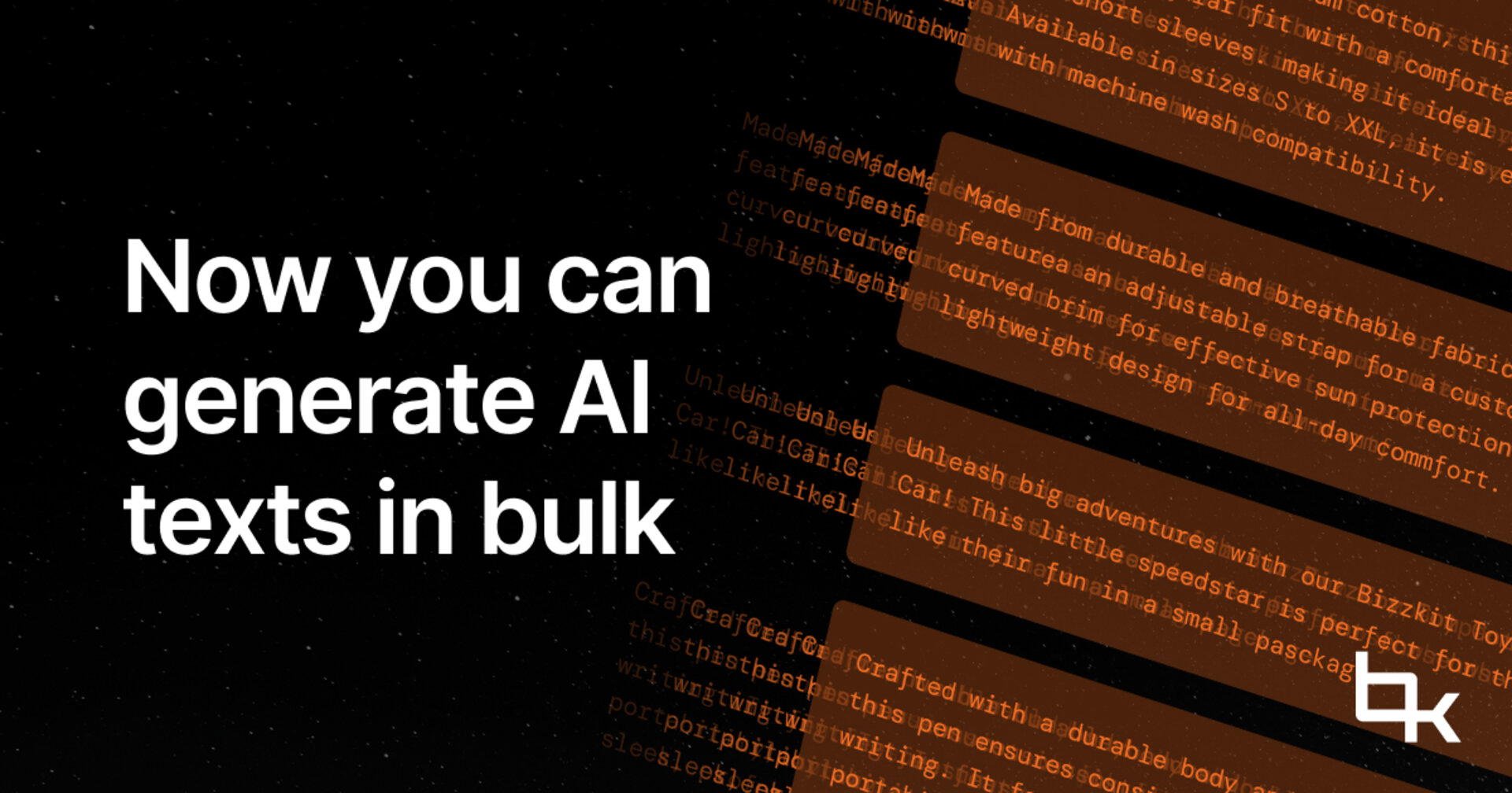 Product News: Write AI texts in bulk in Bizzkit PIM